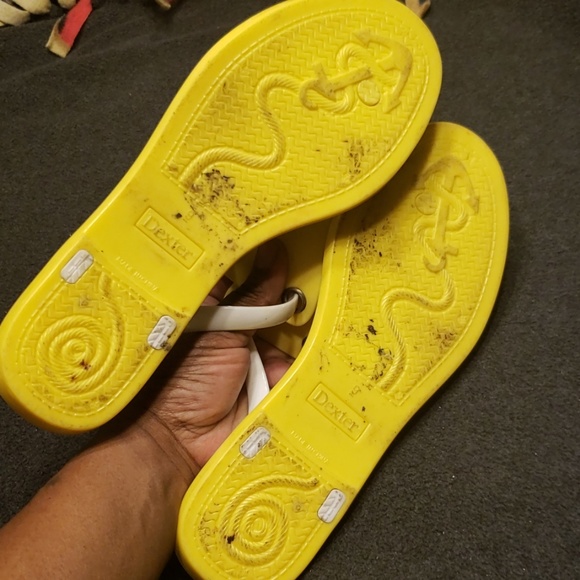 Dexter | Shoes | Dexter Yellow Hard Plastic Flip Flops | Poshmark